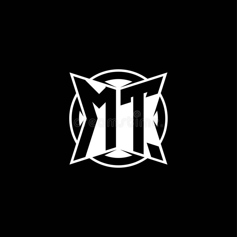 MT Logo Monogram Design Template Stock Vector - Illustration of ...