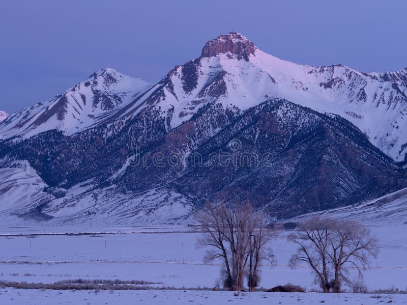Mt McCaleb stock image. Image of winter, mountain, range - 66537773