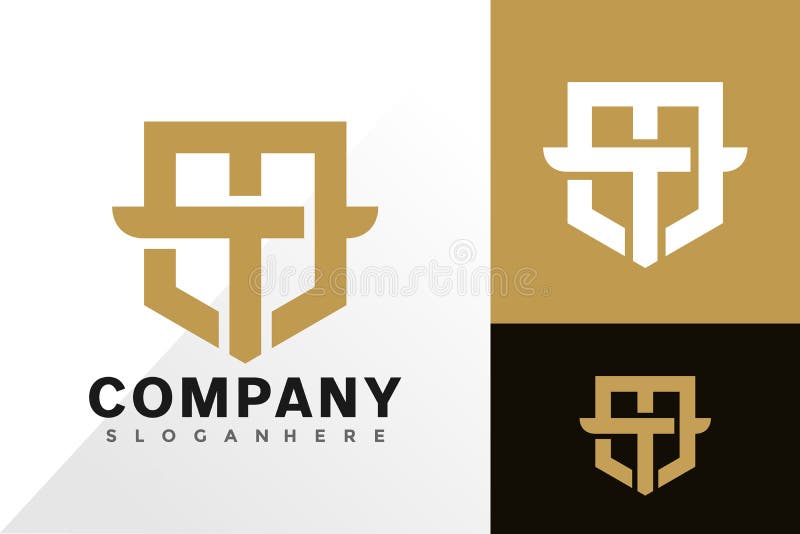 MT Monogram Shield Logo Vector Design. Abstract Emblem, Designs Concept ...