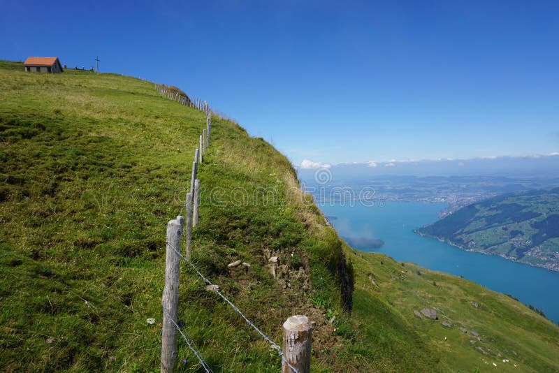 Mt Rigi Kulm, Swiss Alps stock image. Image of nature - 58345683