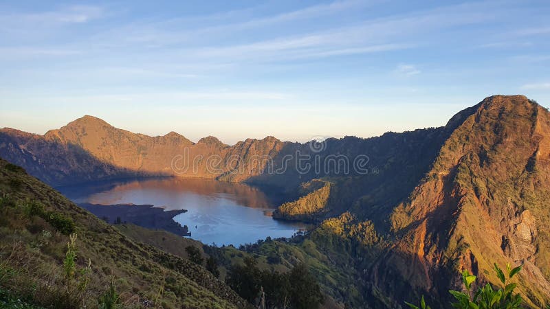 Mt. Rinjani - View from the Top Stock Photo - Image of terrain ...
