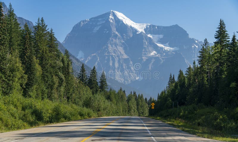 Mt Robson from the road stock image. Image of canada - 260747153