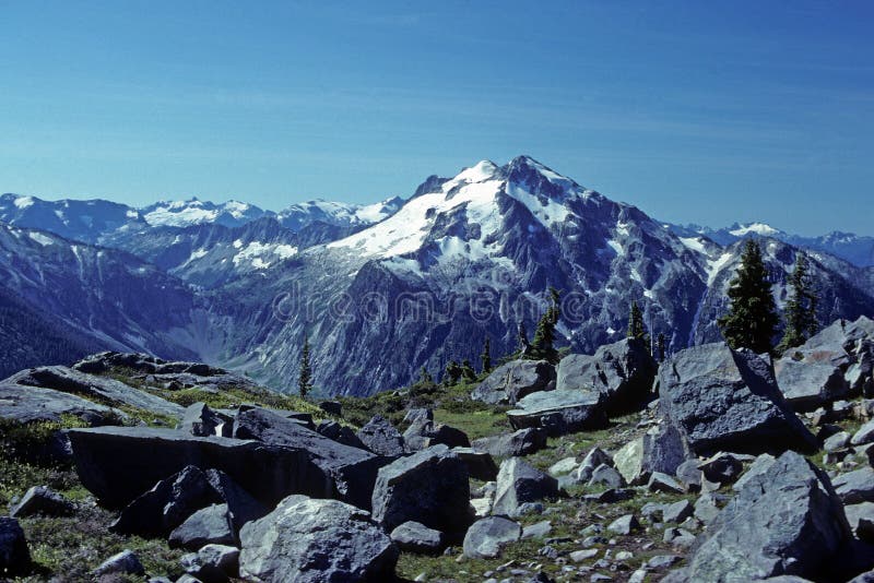 Mt Shuksan from the Copper Ridge Trail Stock Photo - Image of glaciers ...