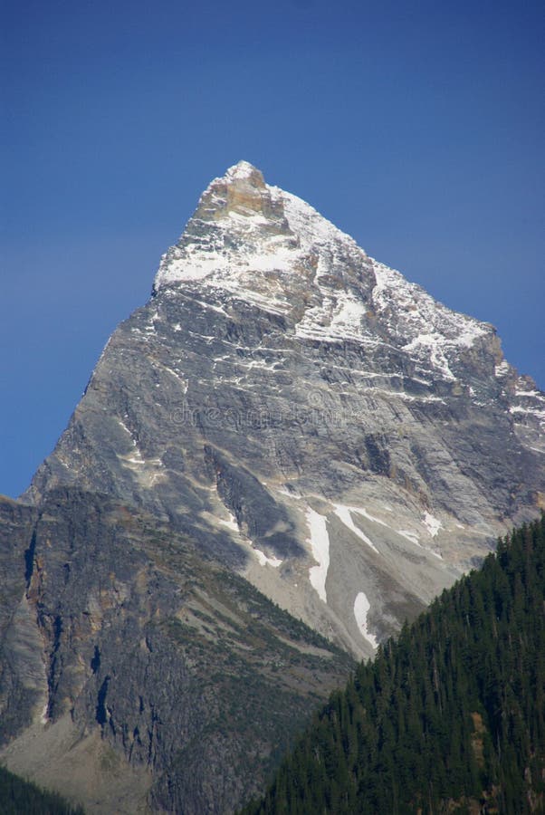 Mt Sir Donald, with Blue Sky Stock Image - Image of geology, mountain ...