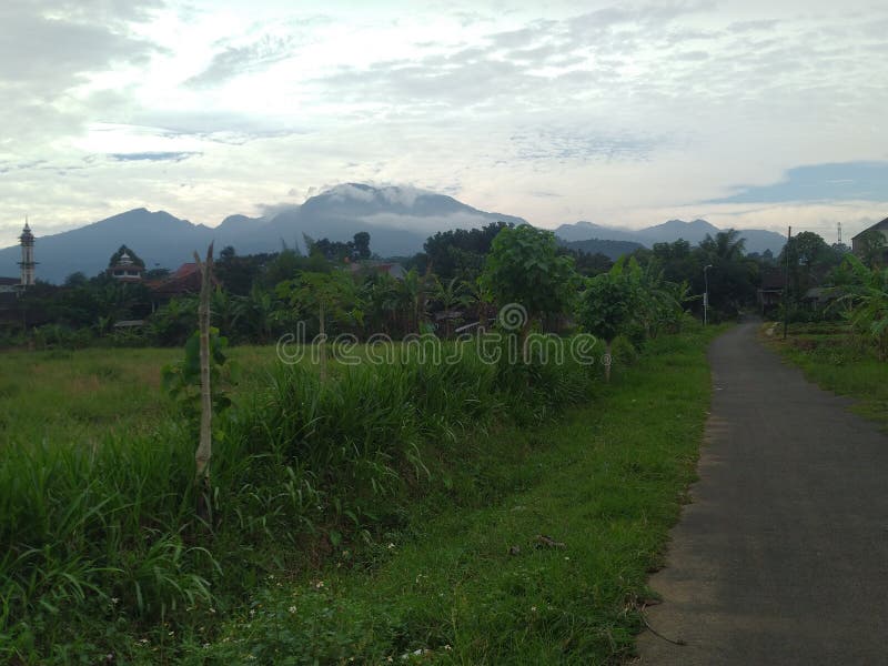 Mt. Ungaran view mountain stock photo. Image of semarang - 266535280