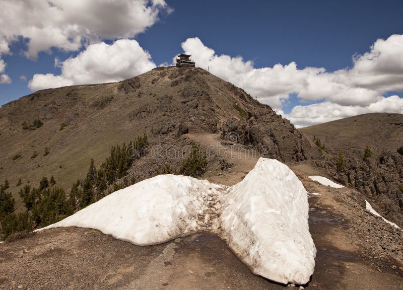 Mt. Washburn Lookout Tower stock photo. Image of mountain - 23245194