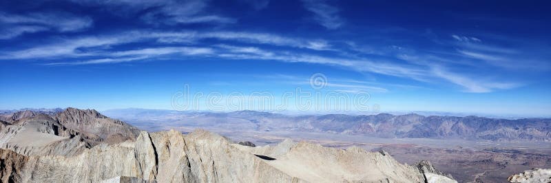Mt. Whitney Panorama stock photo. Image of lake, whitney - 163336992