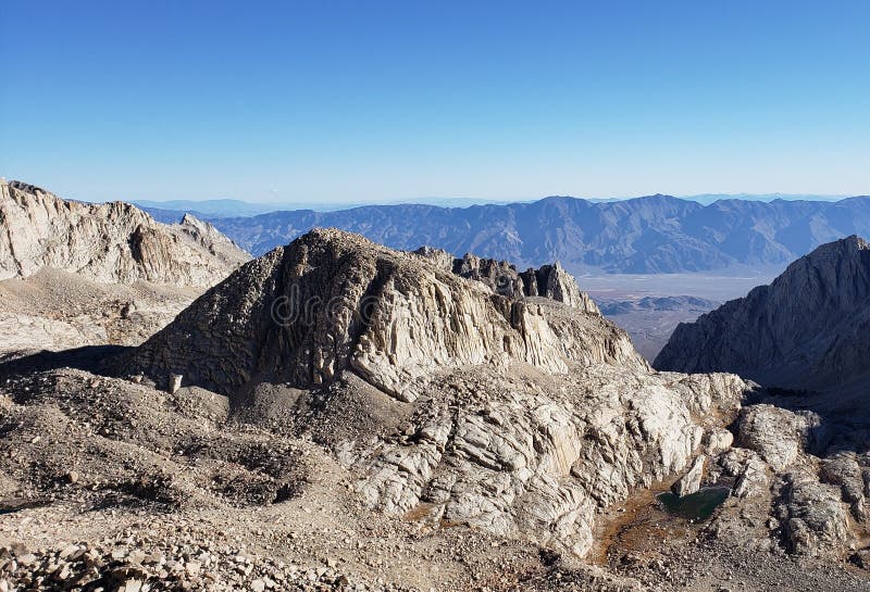 Mt. Whitney Panorama stock photo. Image of purple, lake - 163337524