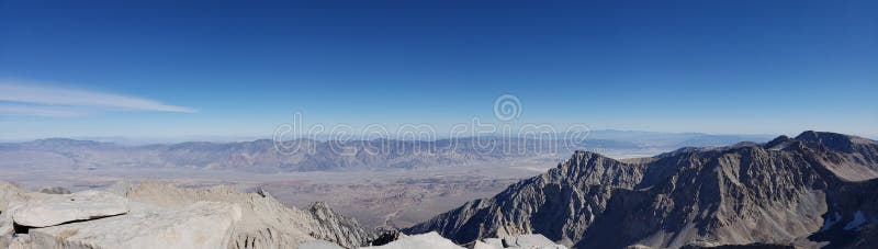 Mt. Whitney Panorama stock image. Image of nature, california - 163337631