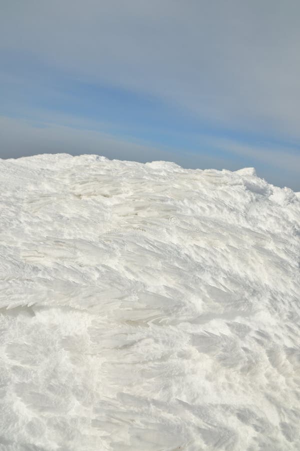 Mt Yotei Snow and Ice Surface from Wind Background Snow Ice Stock Image ...
