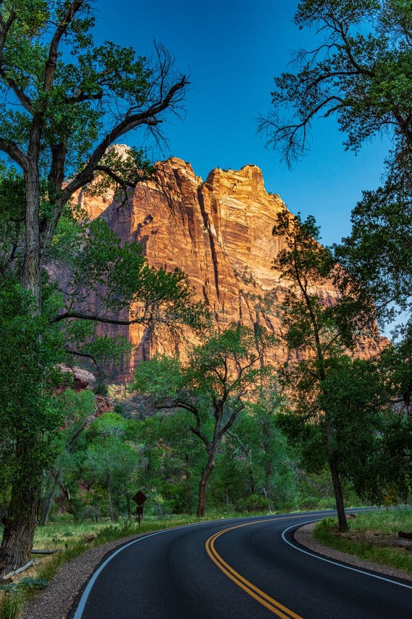 Mt. Zion in Zion National Park Stock Photo - Image of creek, clouds ...