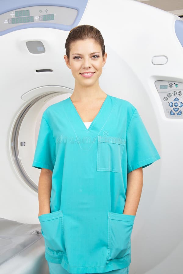 MTA in Front of MRI Machine in Radiology Stock Image - Image of people ...