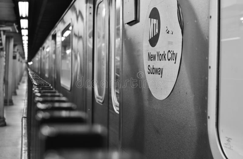 MTA Sign Subway New York City Underground Train Editorial Image - Image ...