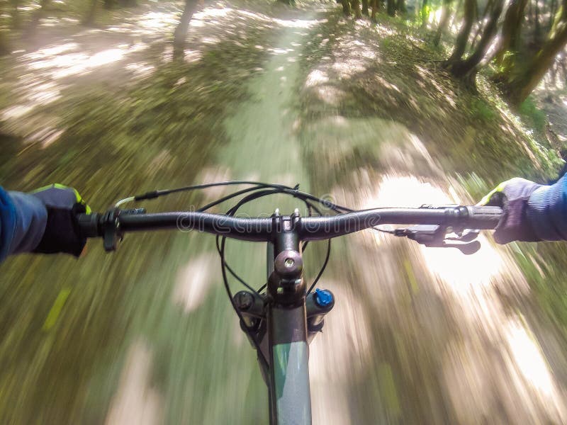MTB Bicycle on the Trail in the Spring Season Stock Photo - Image of ...
