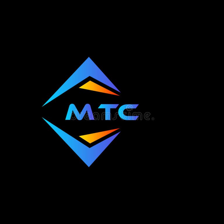 MTC Abstract Technology Logo Design on Black Background. MTC Creative ...