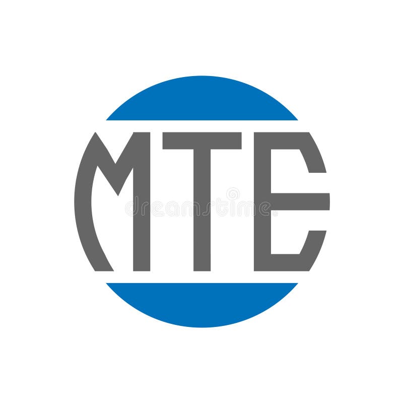 MTE Letter Logo Design on White Background. MTE Creative Initials ...