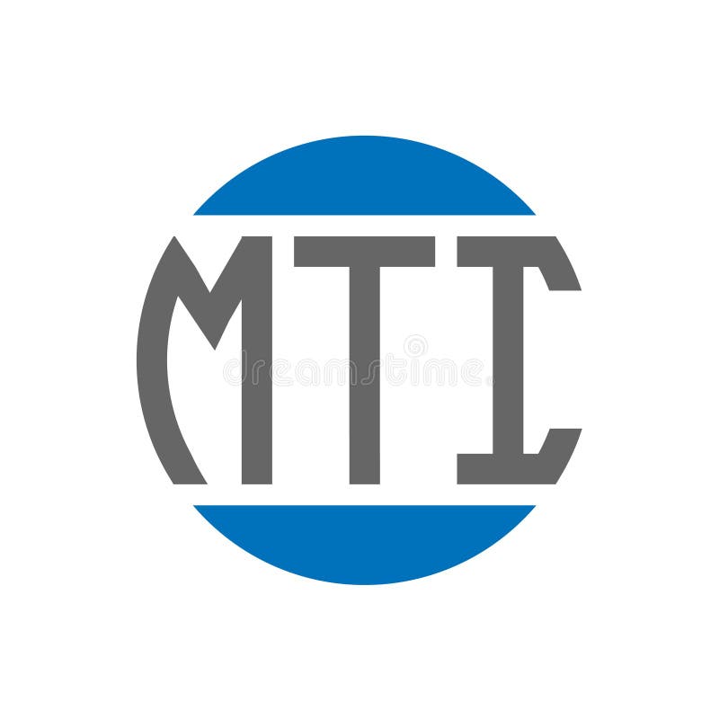 Mti Letter Logo Design On White Background Mti Creative Initials Circle Logo Concept Stock