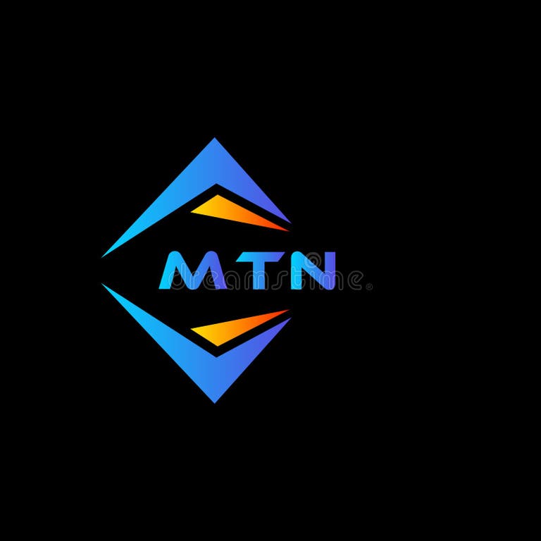 MTN Abstract Technology Logo Design on Black Background. MTN Creative ...