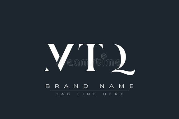 MTQ Abstract Letter Logo Design Stock Vector - Illustration of logotype ...