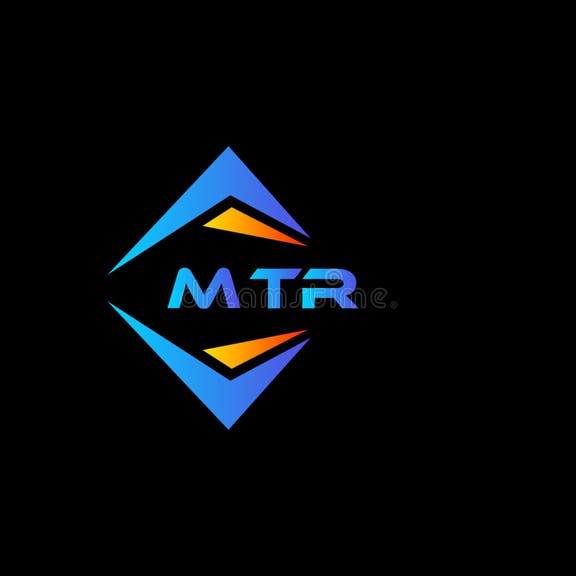 MTR Abstract Technology Logo Design on Black Background. MTR Creative ...