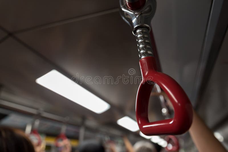 Mtr train hand holder stock image. Image of public, hold - 80109855