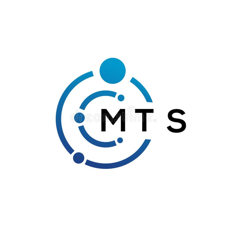 MTS Letter Technology Logo Design on White Background. MTS Creative ...