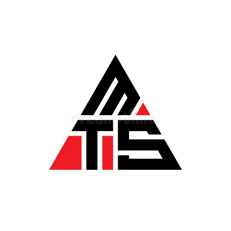 MTS Triangle Letter Logo Design with Triangle Shape. MTS Triangle Logo ...