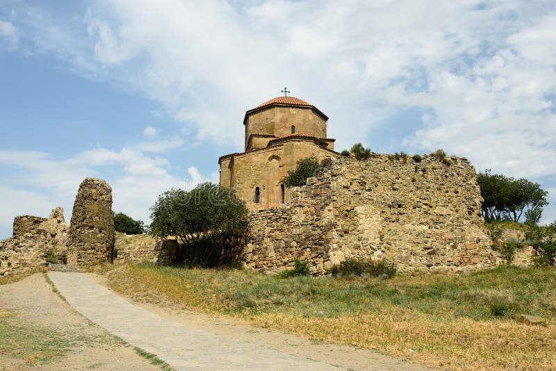 Cross Mounastery Jvari, Mtskheta Georgia Stock Image - Image of center ...