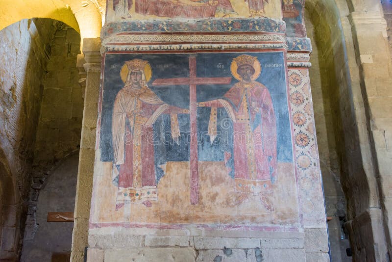 Ancient Mural at Svetitskhoveli Cathedral in Mtskheta, Mtskheta ...