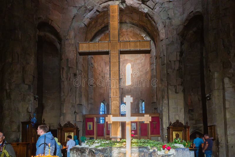 The Interior of Jvari Monastery, Republic of Georgia Editorial ...