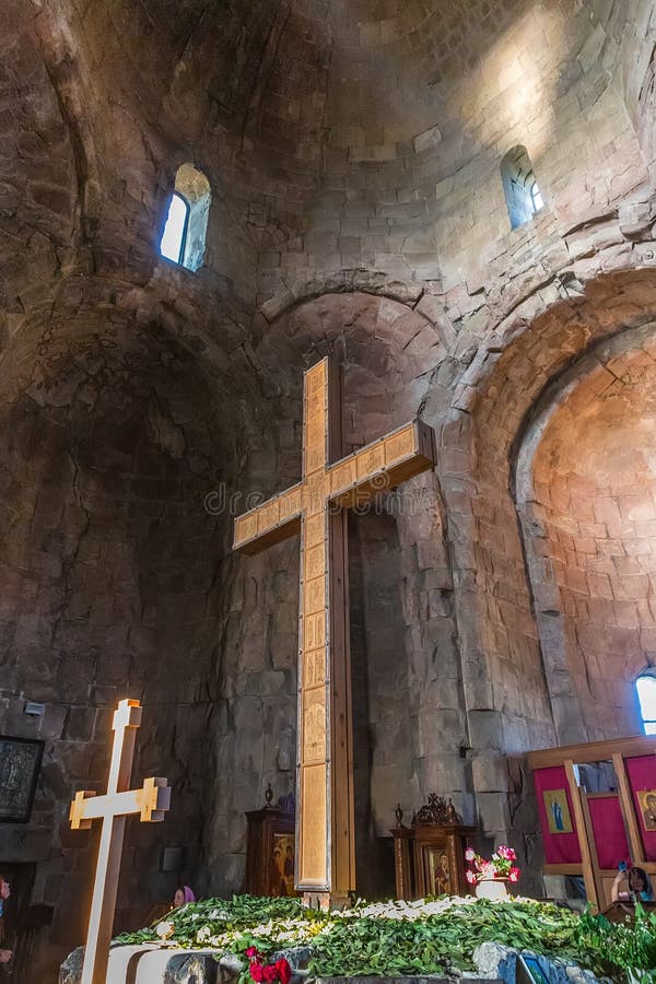 The Interior of Jvari Monastery, Republic of Georgia Editorial ...