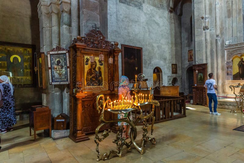 Interior of Samtavro Church in Mtskheta, Georgia Editorial Stock Image ...