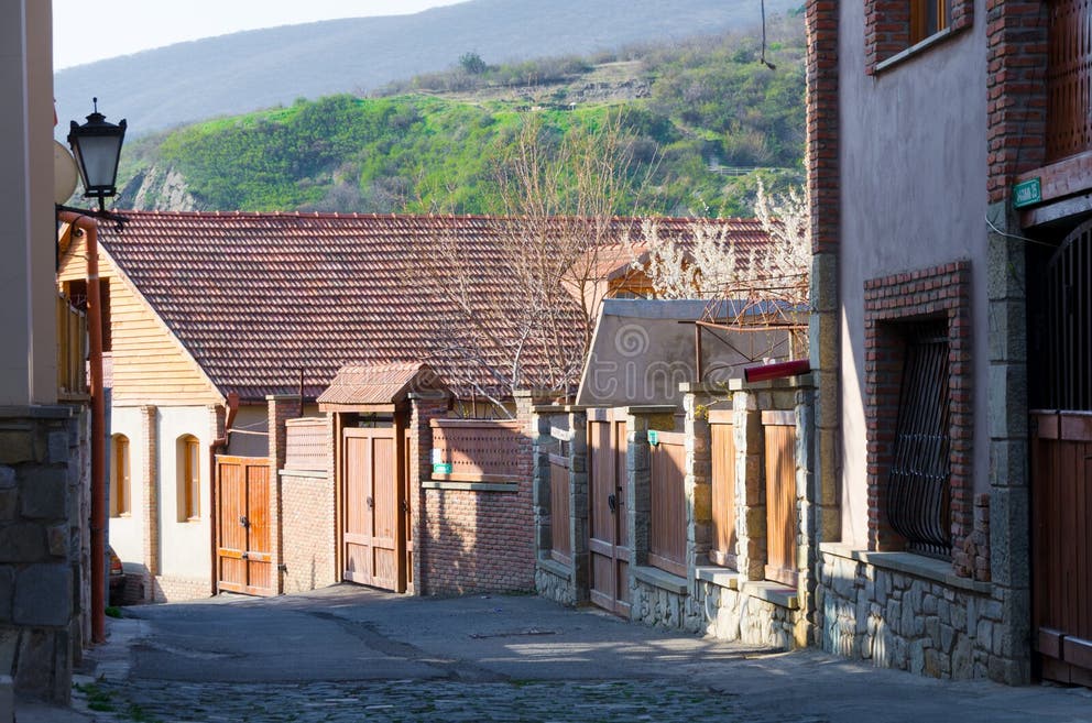 MTSKHETA, GEORGIA - May 23, 2016: Little Street of Old Town Mtskheta in ...