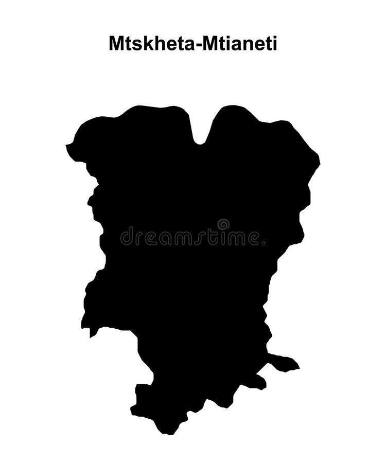 Mtskheta-Mtianeti Outline Map Stock Vector - Illustration of area ...