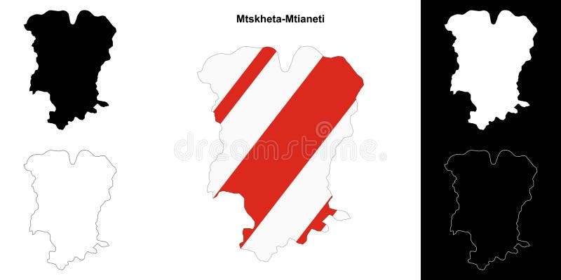 Mtskheta-Mtianeti Outline Map Stock Vector - Illustration of mtianeti ...