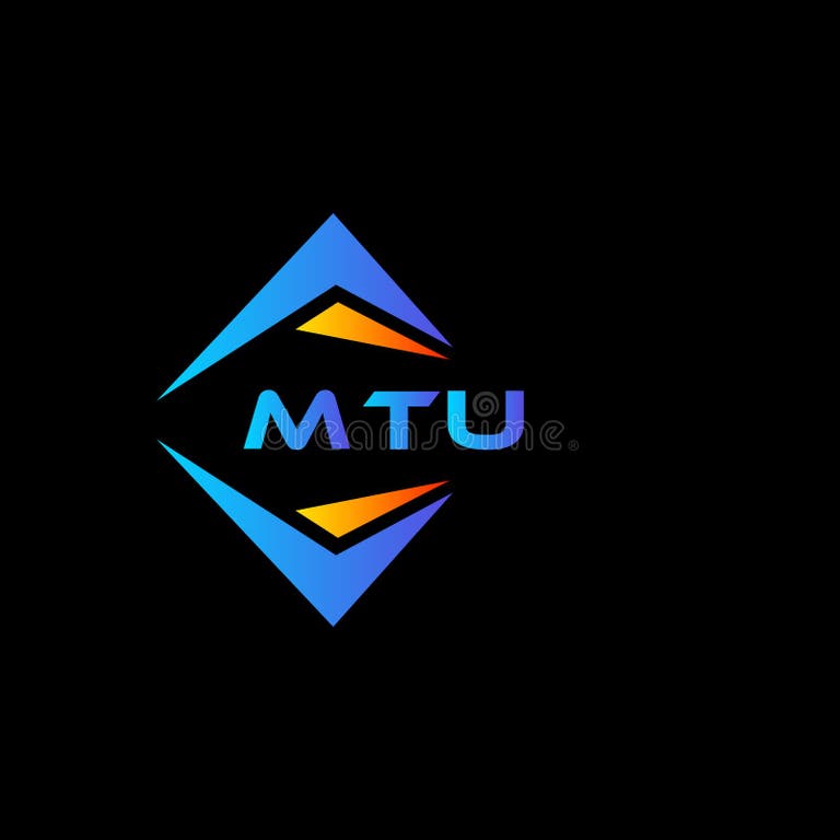 MTU Abstract Technology Logo Design on Black Background. MTU Creative ...