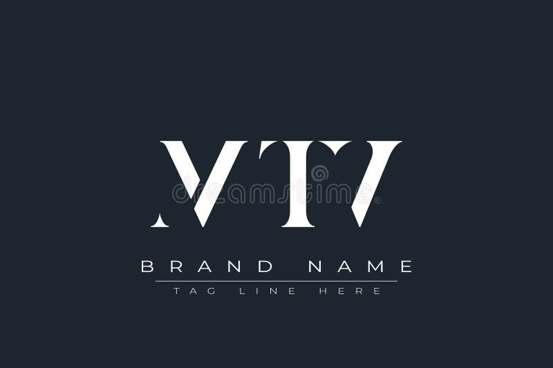 MTV Abstract Letter Logo Design Stock Vector - Illustration of graphic ...