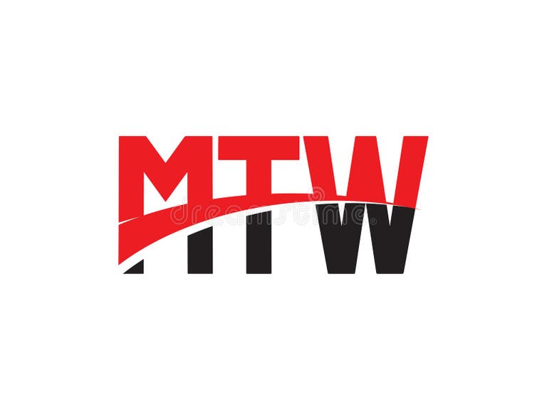 MTW Letter Initial Logo Design Vector Illustration Stock Vector ...