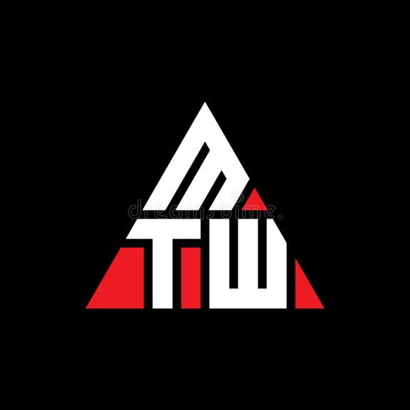 MTW Triangle Letter Logo Design with Triangle Shape. MTW Triangle Logo ...