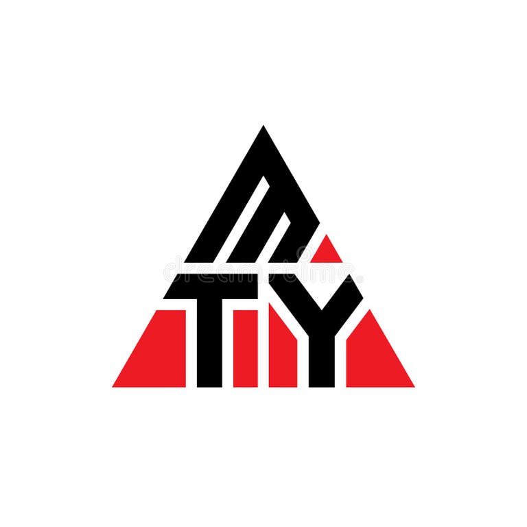 MTY Triangle Letter Logo Design with Triangle Shape. MTY Triangle Logo ...