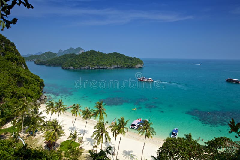 Mu Ko Ang stock photo. Image of boats, palm, beach, nature - 37905094