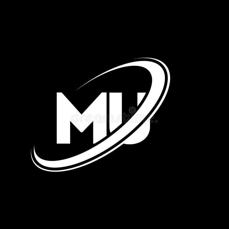 MU M U Letter Logo Design. Initial Letter MU Linked Circle Uppercase ...