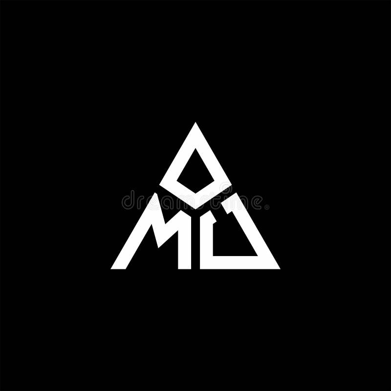 MU Monogram Logo with 3 Pieces Shape Isolated on Triangle Stock Vector ...