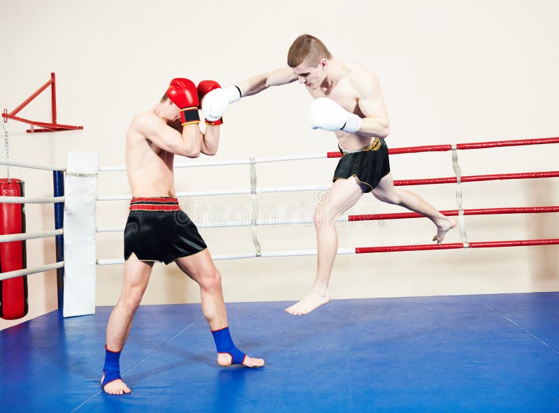 Muai Thai Fighting Technique Stock Photo - Image of fist, kick: 52436078