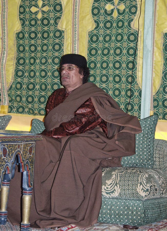 Muammar al Gaddafi editorial stock photo. Image of textile - 18524083