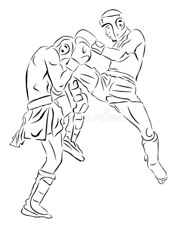 Muay Thai Fighter Drawing