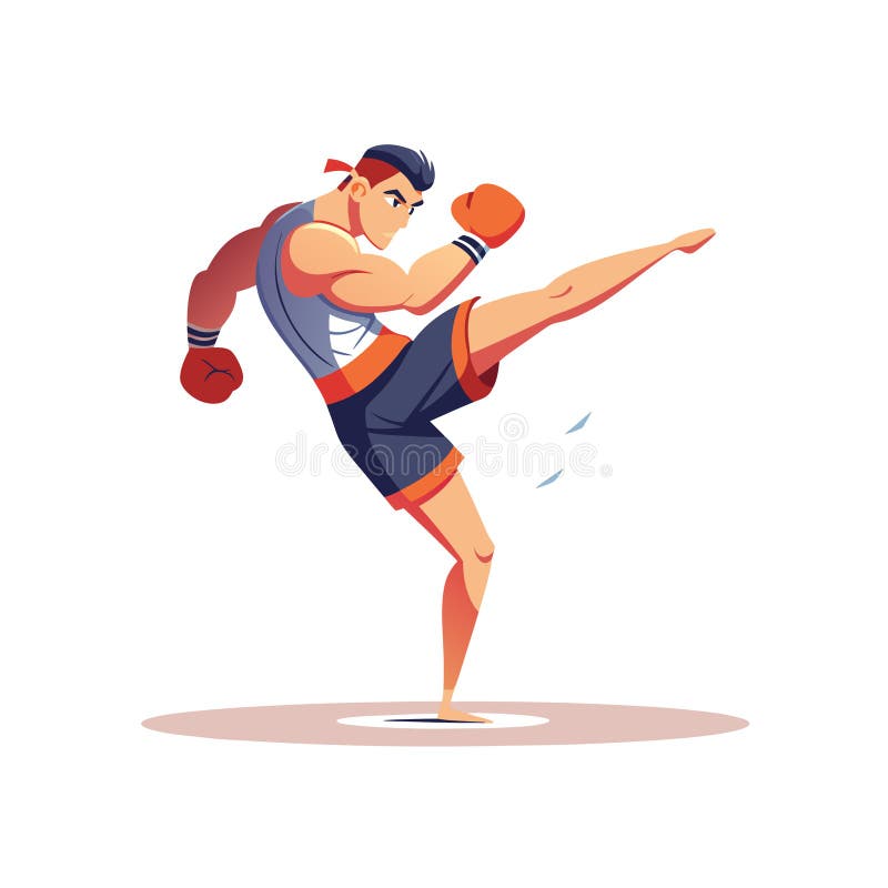 High Kick Muay Thai Stock Illustrations – 132 High Kick Muay Thai Stock ...