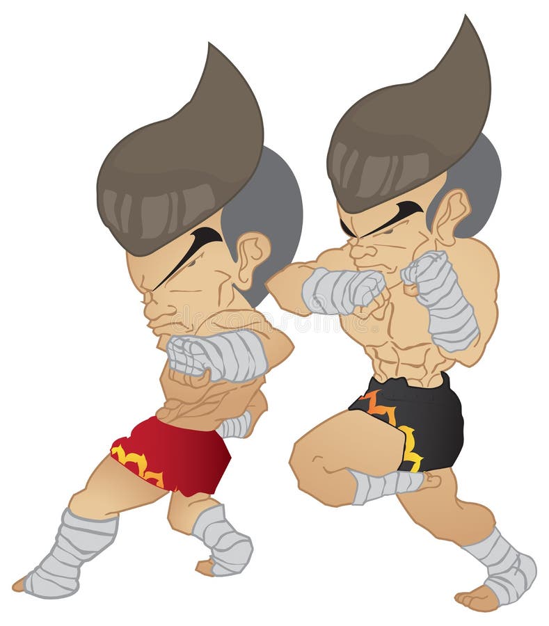 Muay Thai Fighting stock vector. Illustration of martial - 31621272