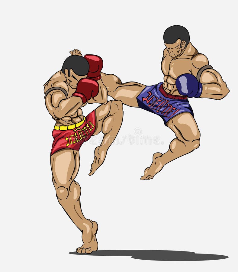 Muay thai. Martial art stock vector. Illustration of boxer - 38503376