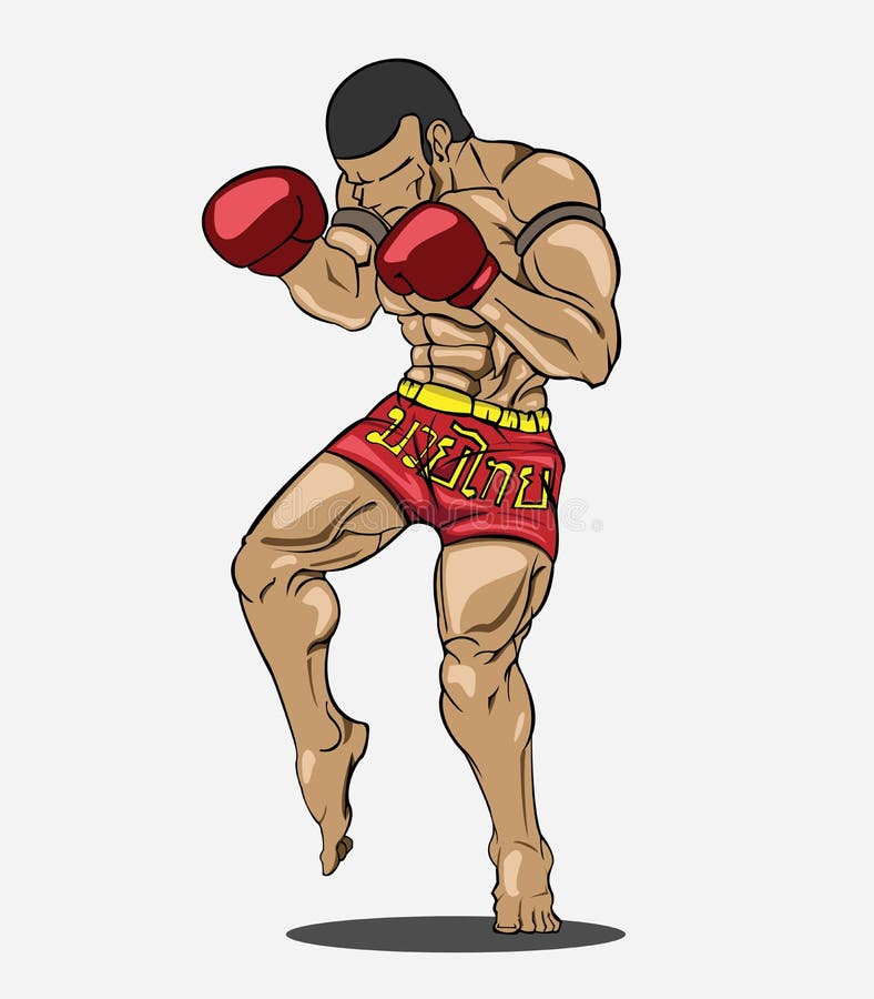 Muay thai. Martial art stock vector. Illustration of elbow - 38503685